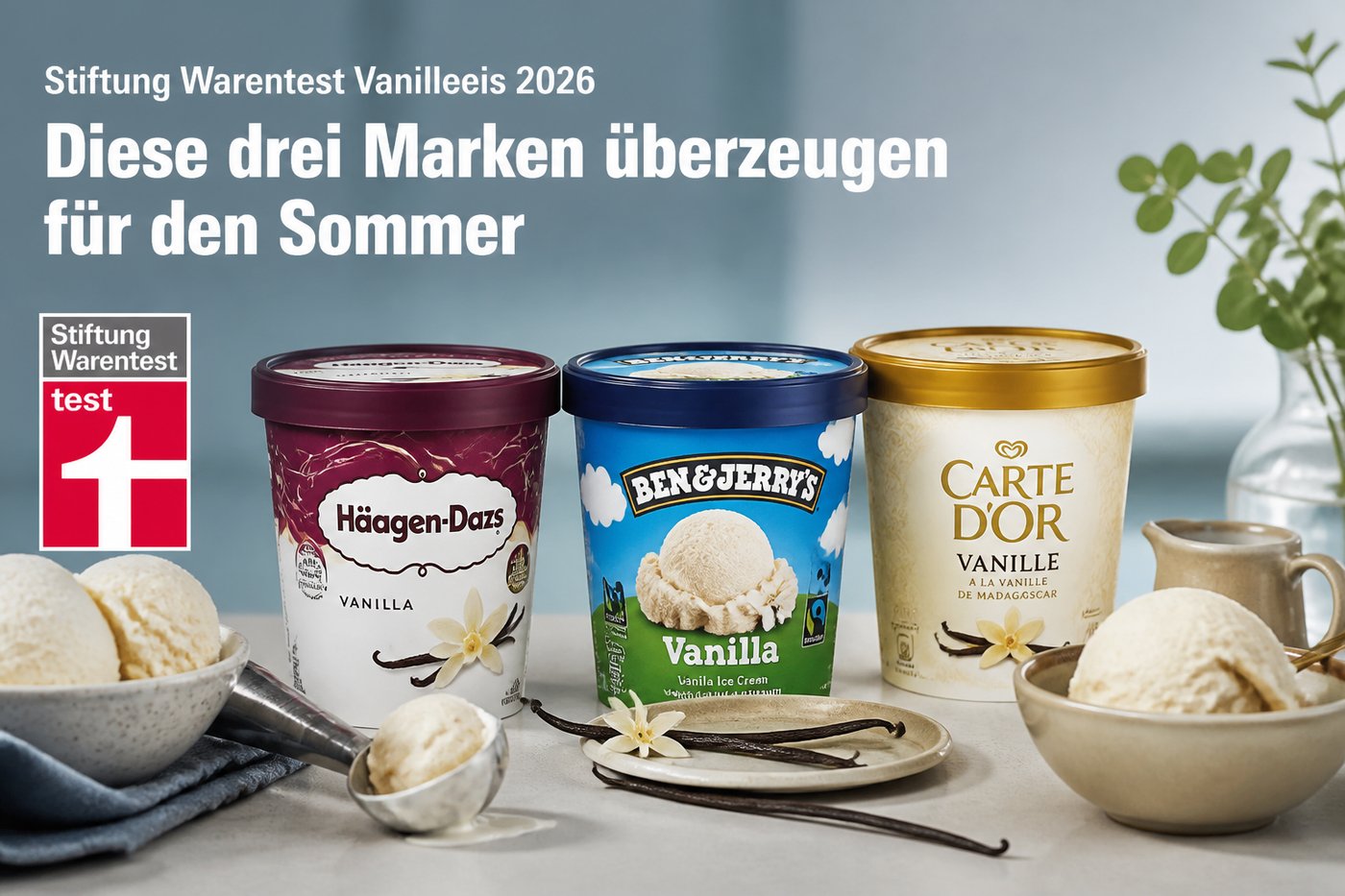 Stiftung Warentest Vanilleeis 2026: Diese drei Marken überzeugen für ...